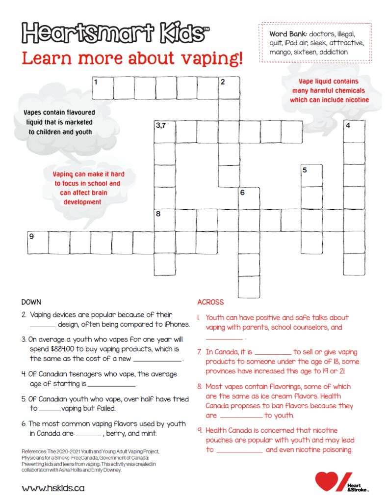 Learn more about vaping! - HeartSmart Kids™