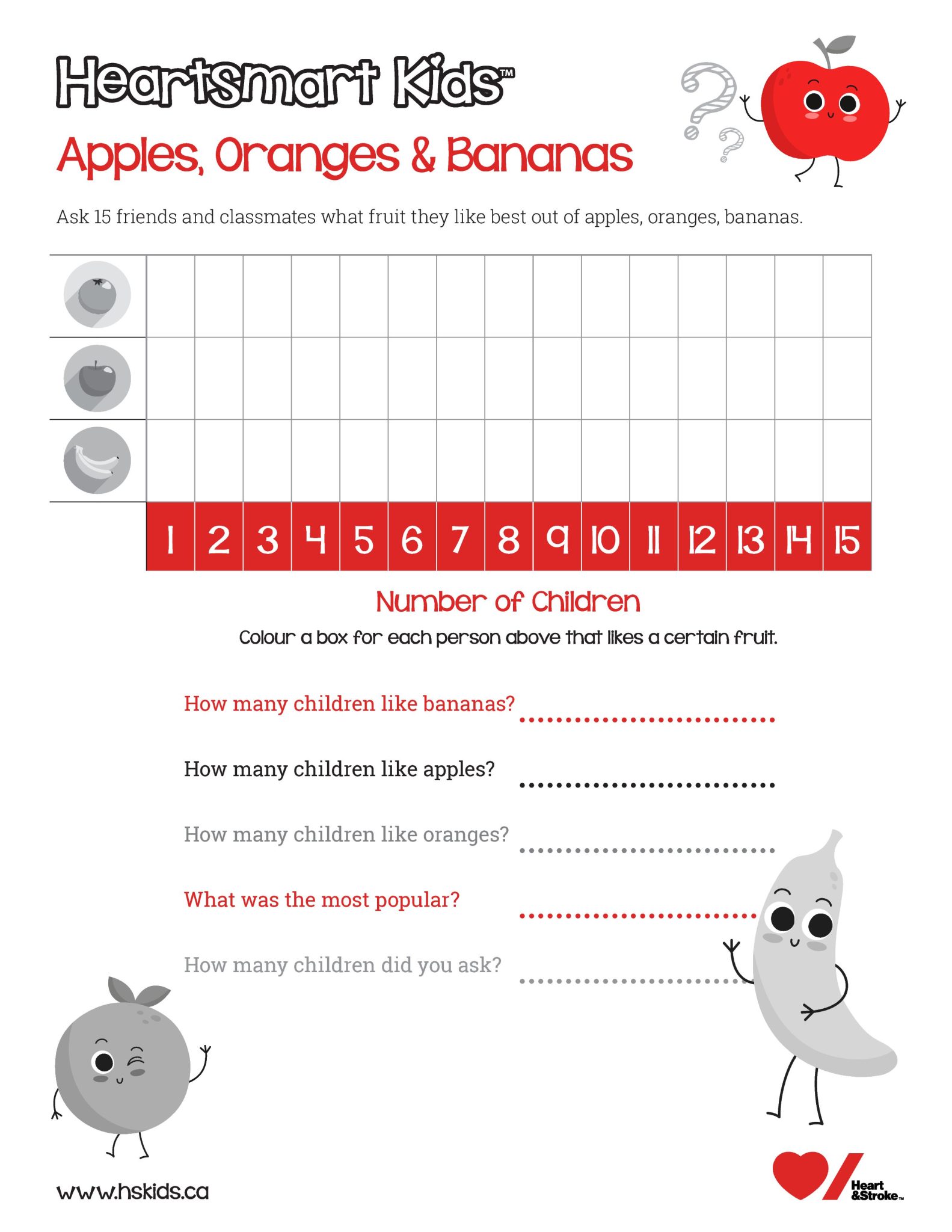 Apples, Oranges & Bananas - HeartSmart Kids™