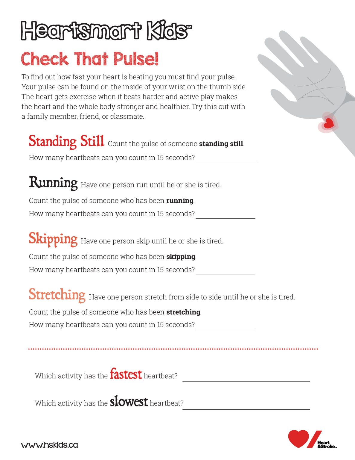 Check That Pulse! - HeartSmart Kids™