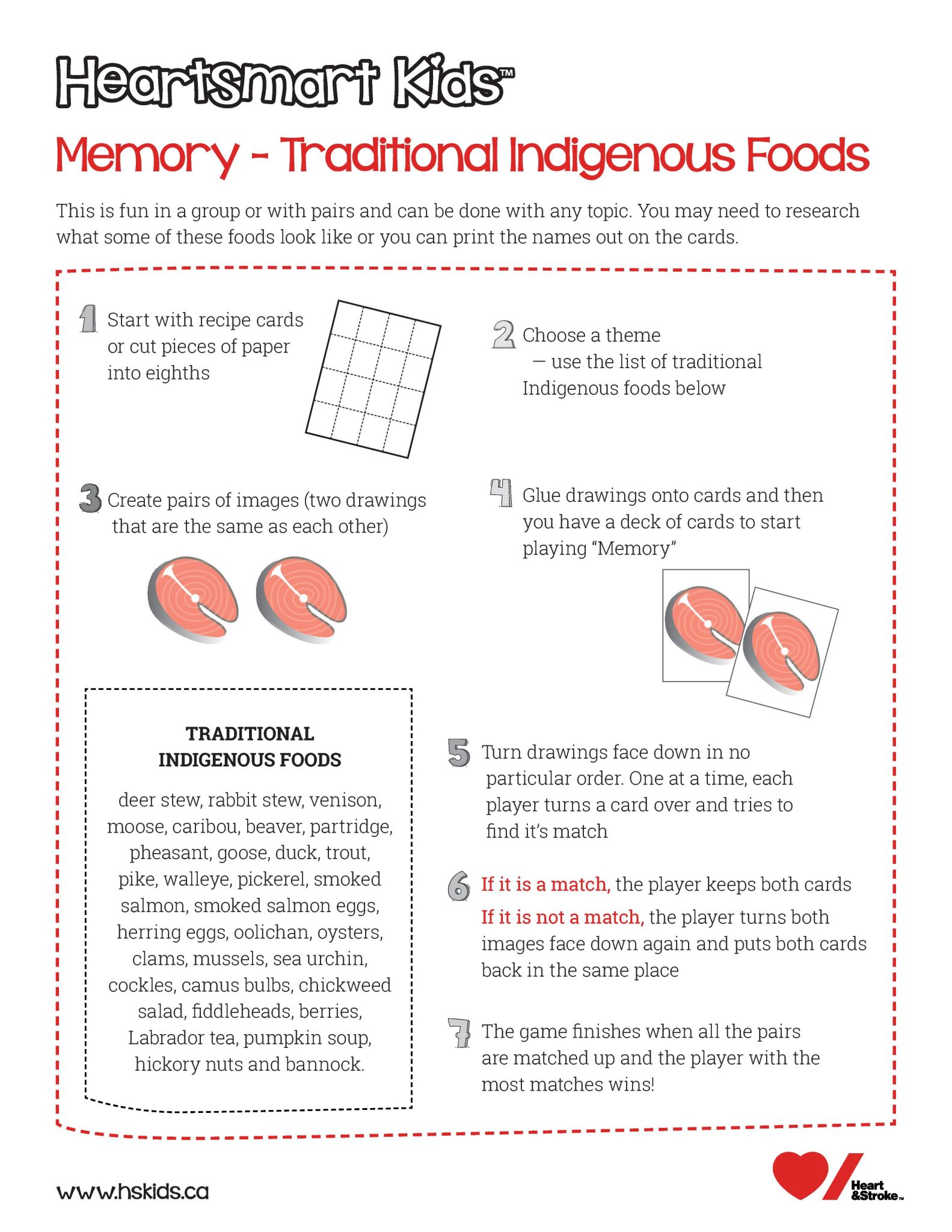 Memory - Traditional Indigenous Foods - HeartSmart Kids™