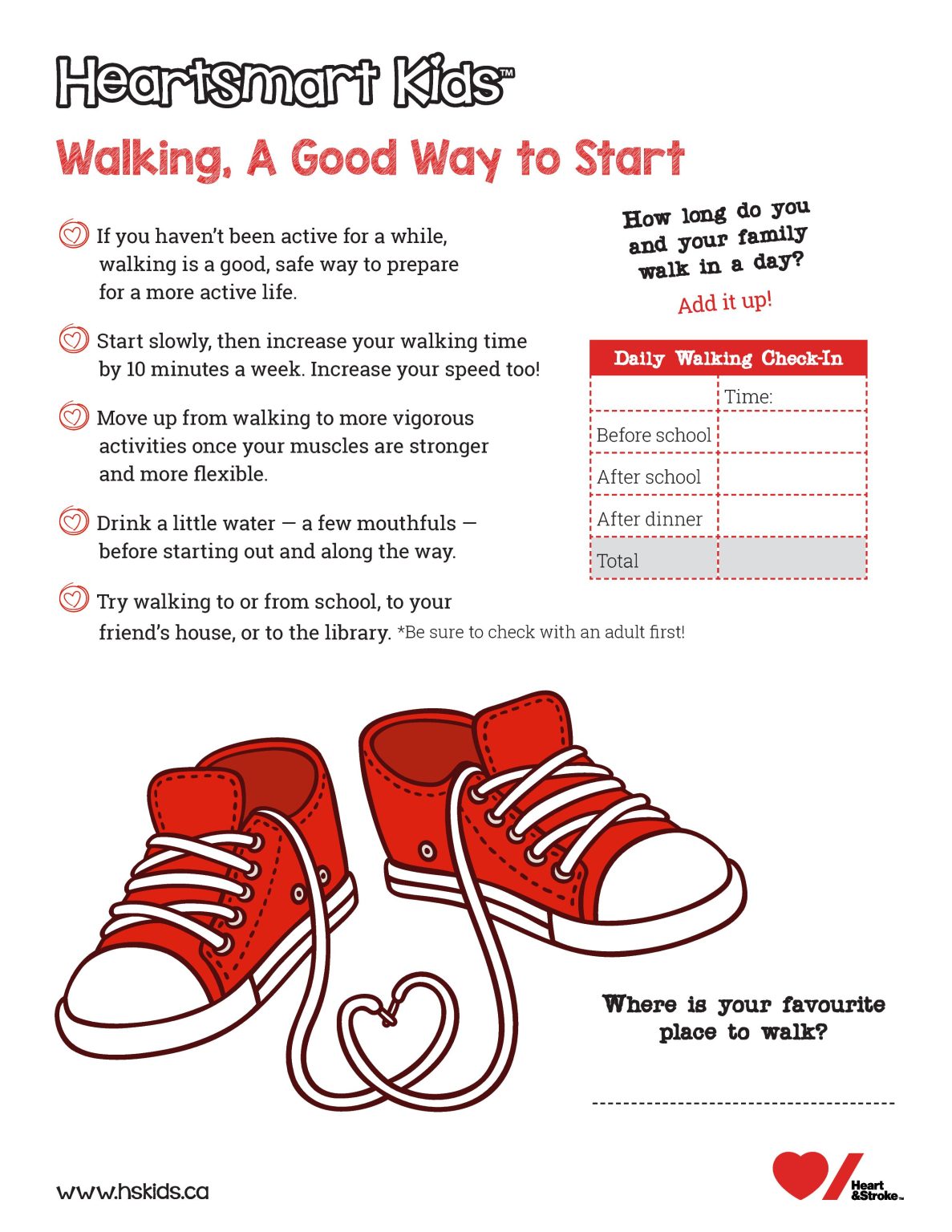 Walking, A Good Way to Start - HeartSmart Kids™