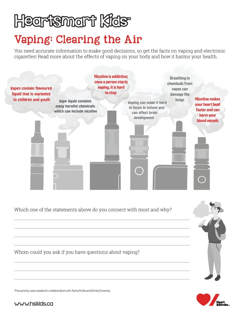 Vaping: clearing the air - HeartSmart Kids™