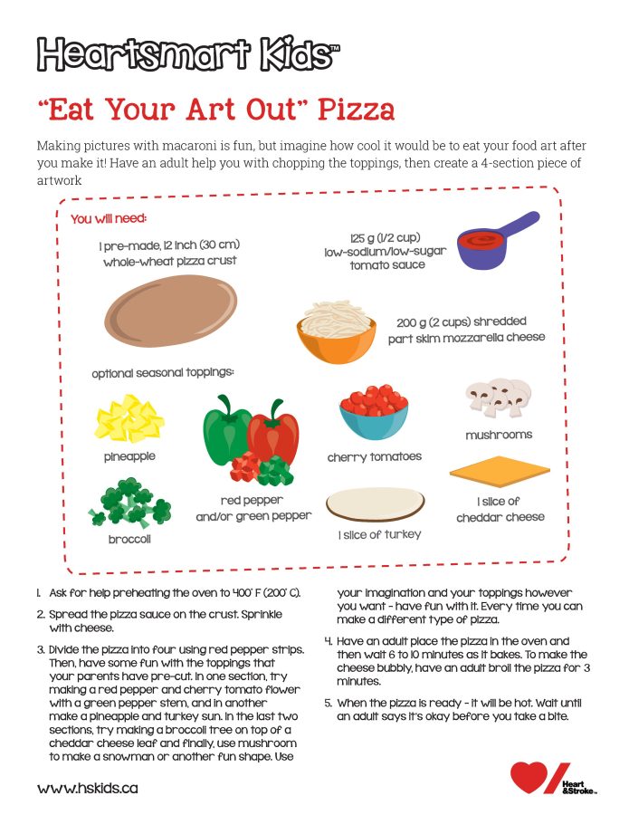 "Eat Your Art Out" Pizza - HeartSmart Kids™