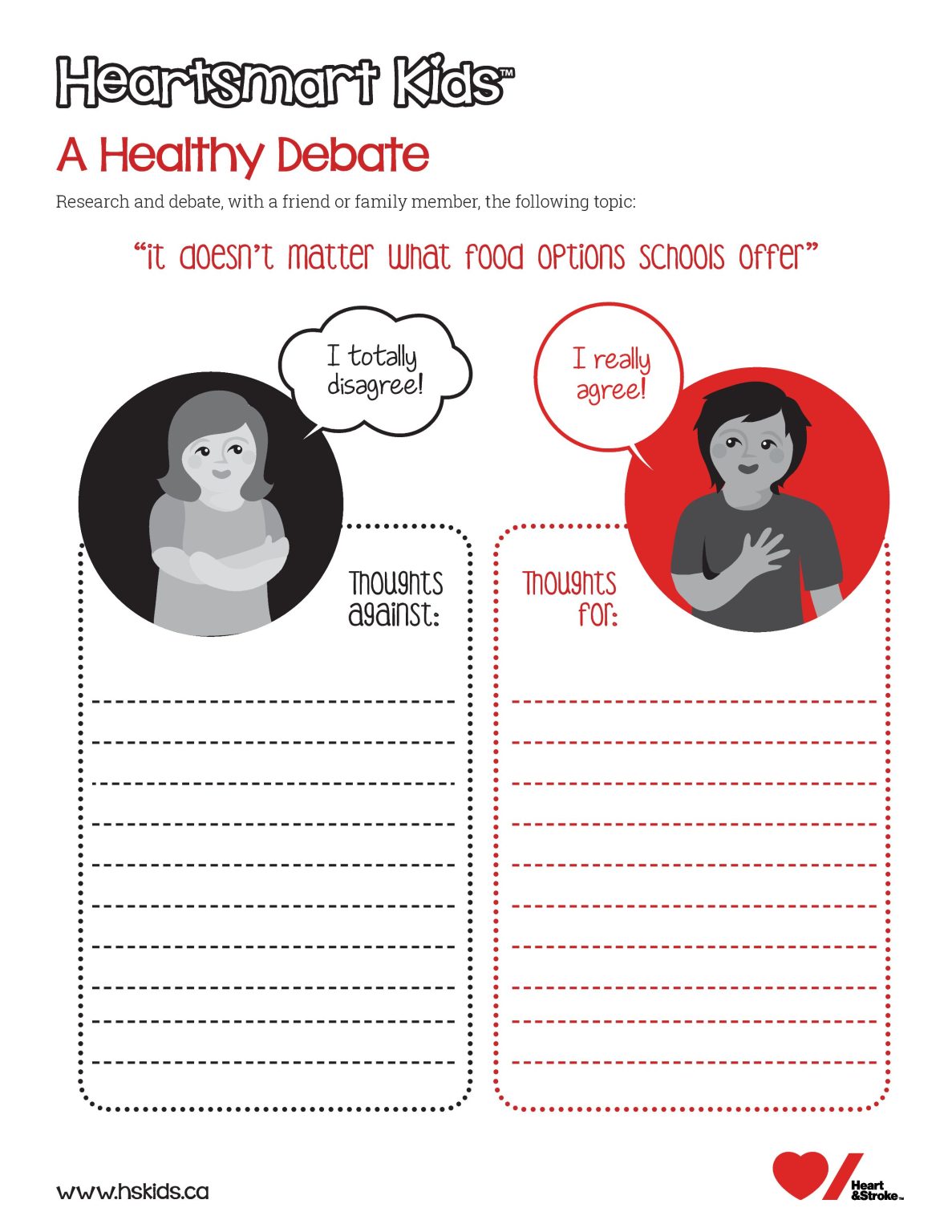 A Healthy Debate - HeartSmart Kids™