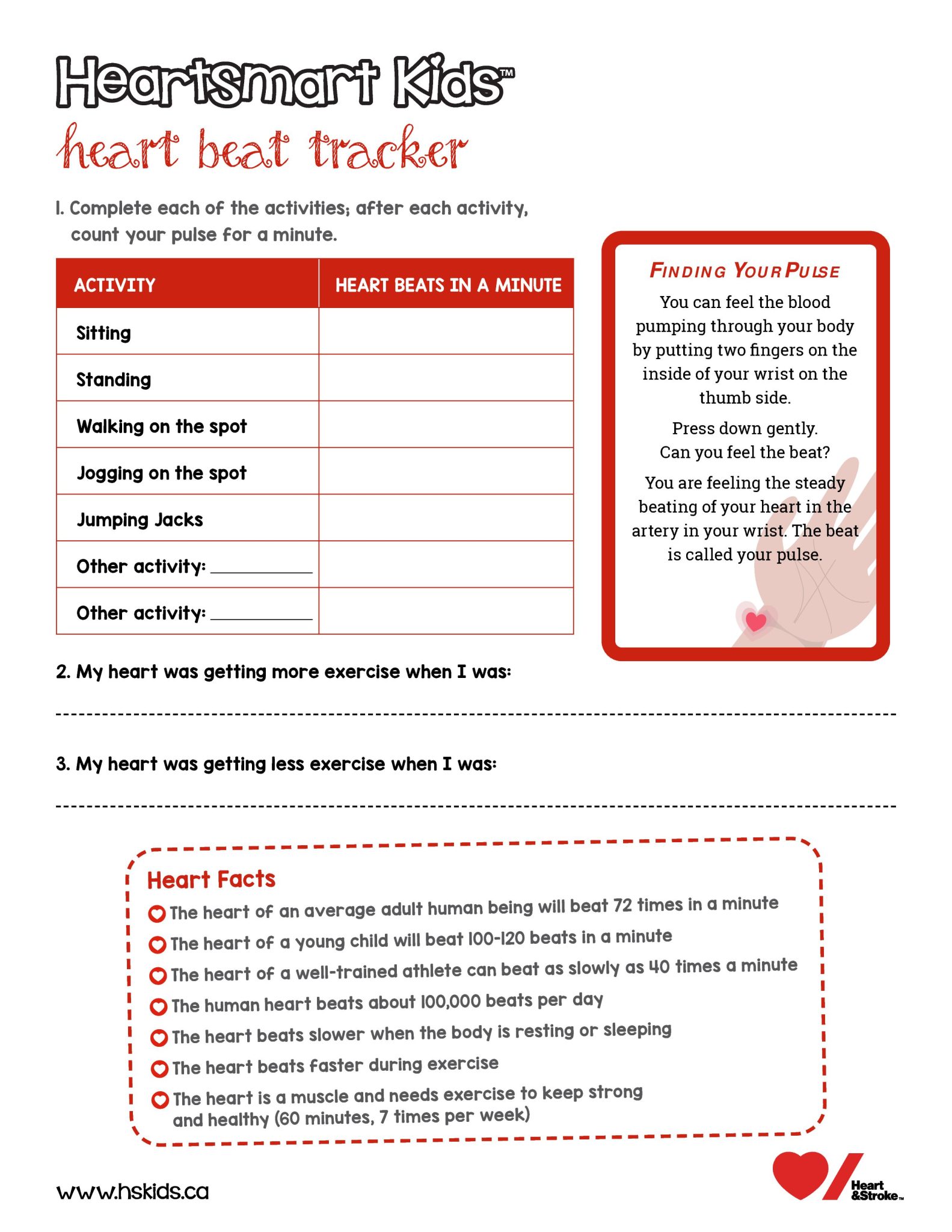 heart beat tracker - HeartSmart Kids™