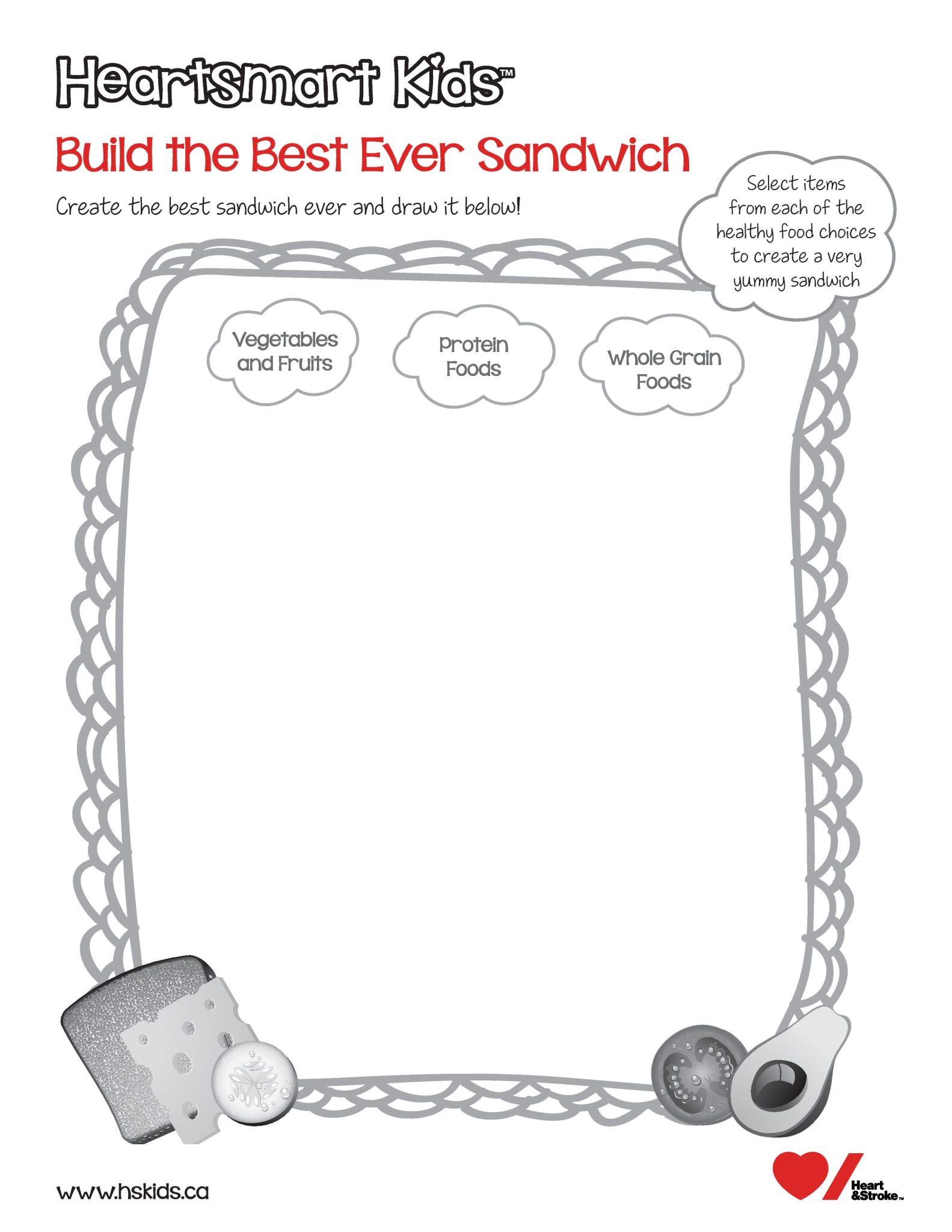 Build the Best Ever Sandwich - HeartSmart Kids™
