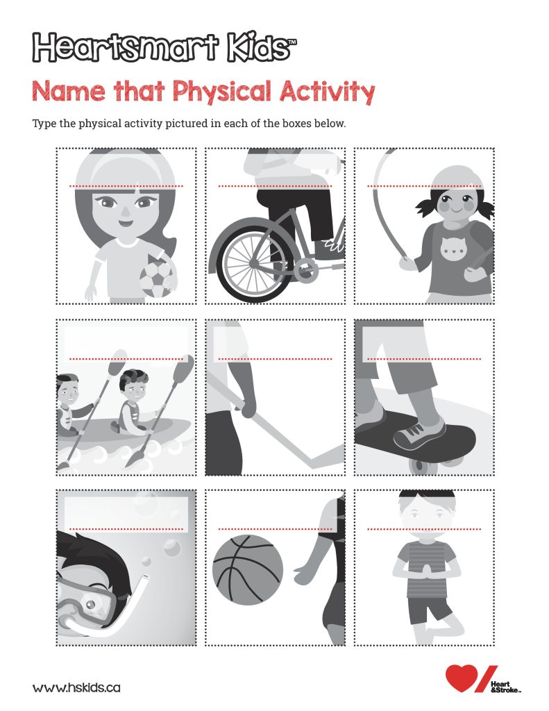 Name that Physical Activity - HeartSmart Kids™