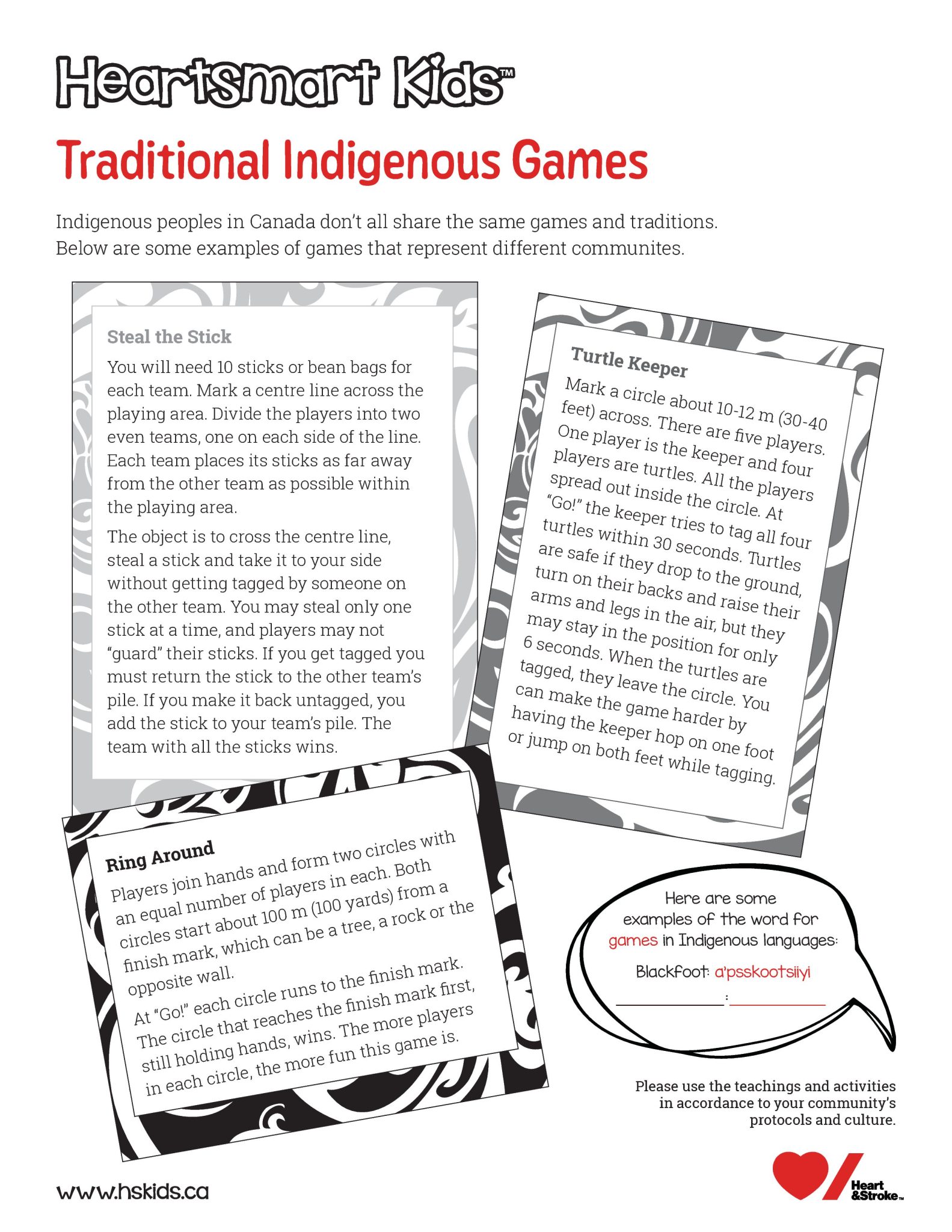 Traditional Indigenous Games - HeartSmart Kids™